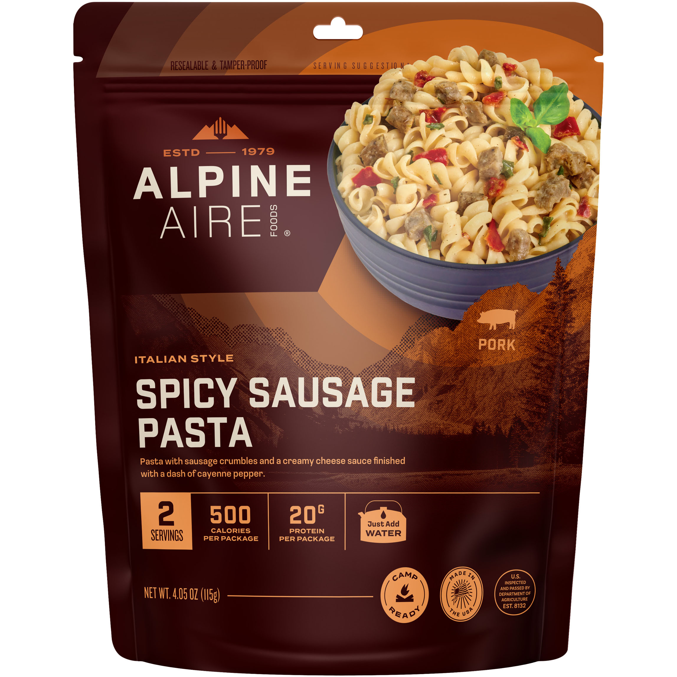 AlpineAire Spicy Sausage Pasta (2025) | Enwild